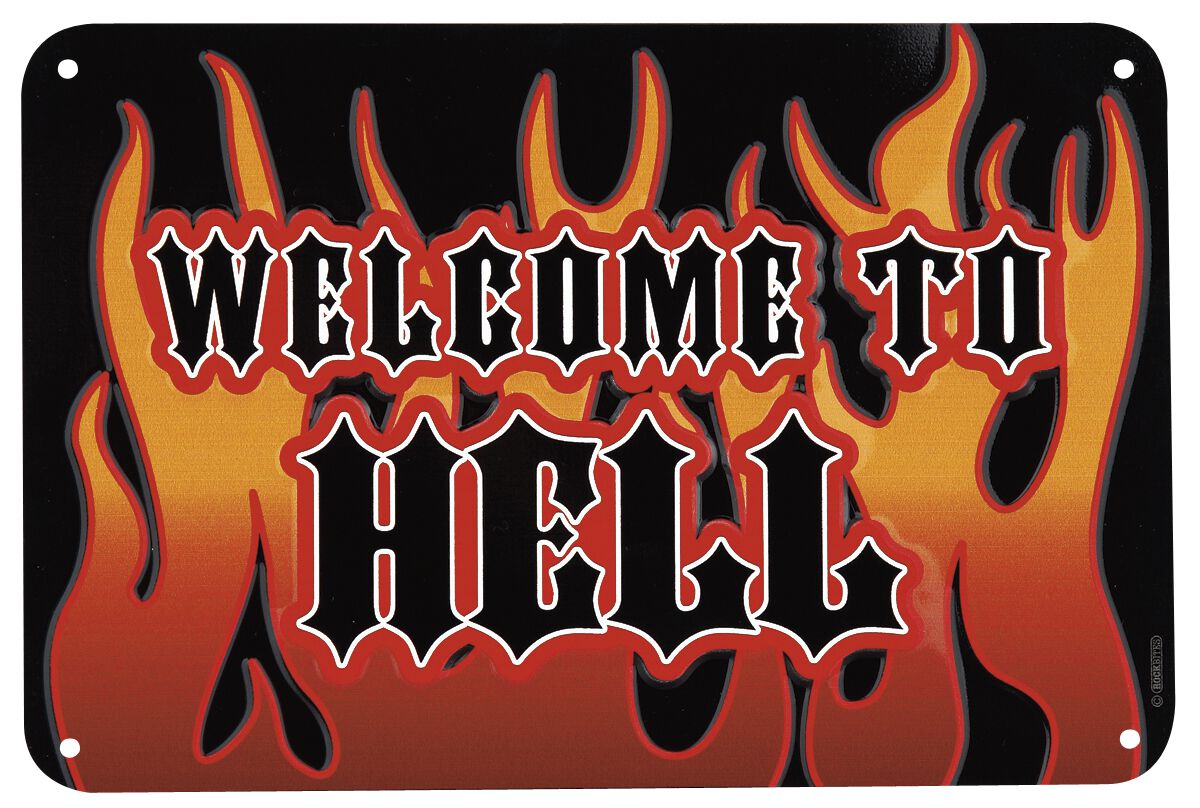 welcome to hell plaque